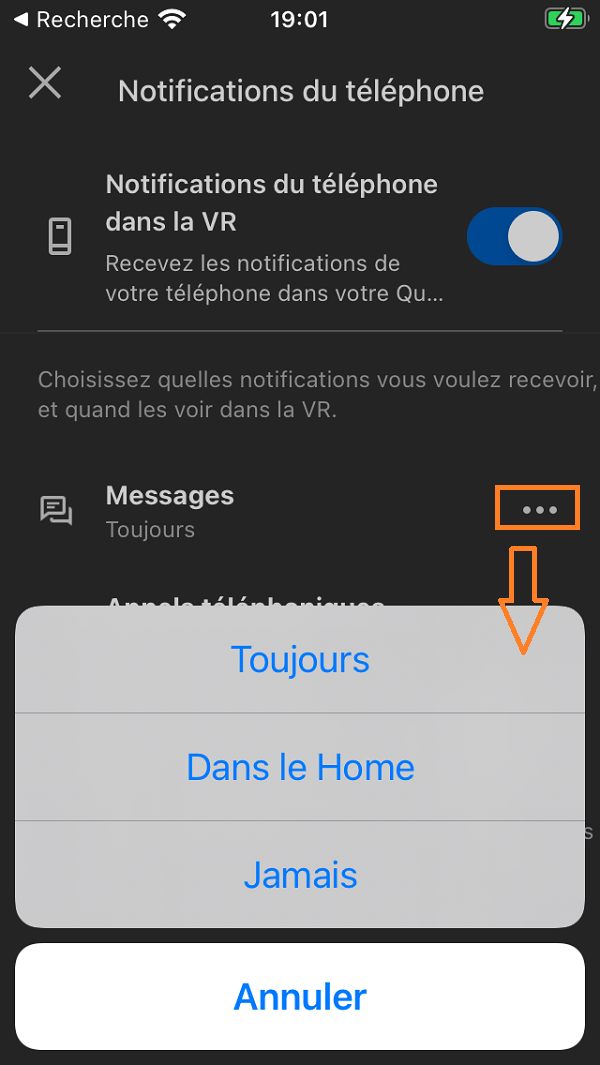 Comment activer les notifications de votre smartphone sur Quest