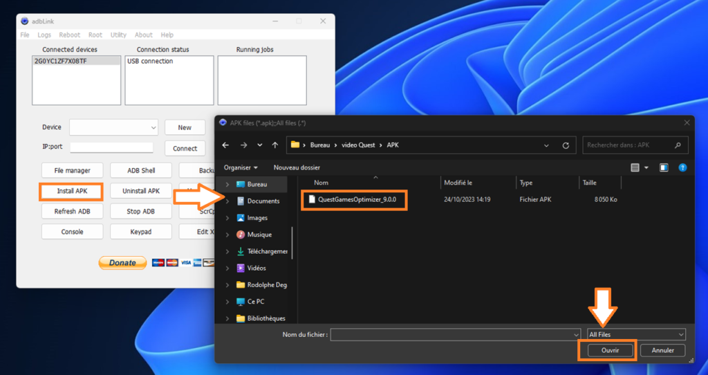 AdbLink LA solution pour installer des APK dans votre Quest 3, 2...
