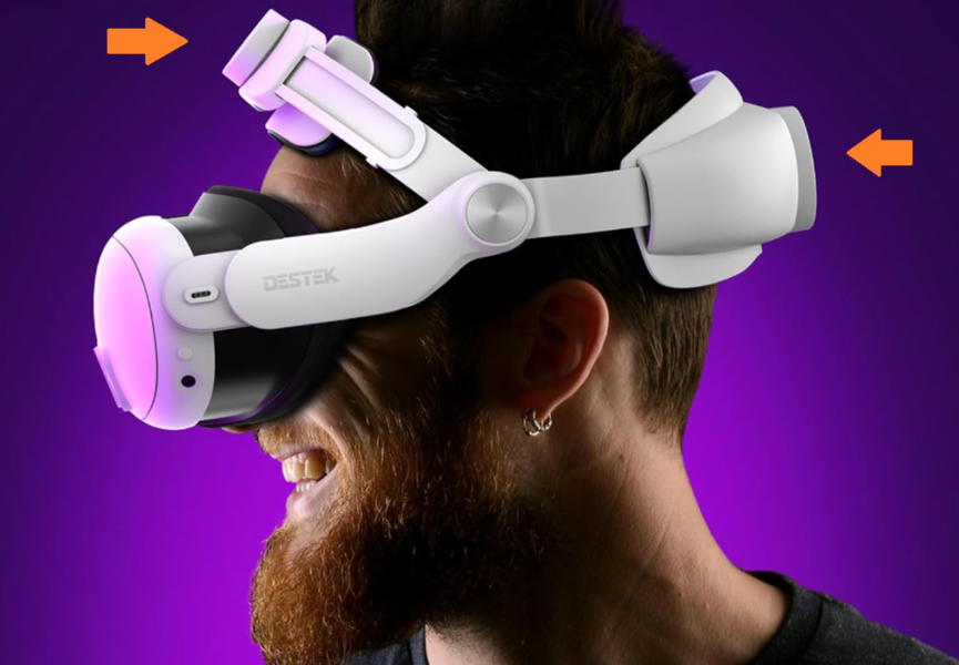 DESTEK QH3 : sangle élite la plus confortable pour Meta Quest 3