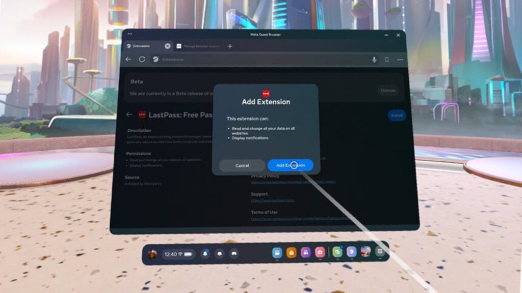 Meta Quest Browser 32 : nouveautés dans le navigateur internet
