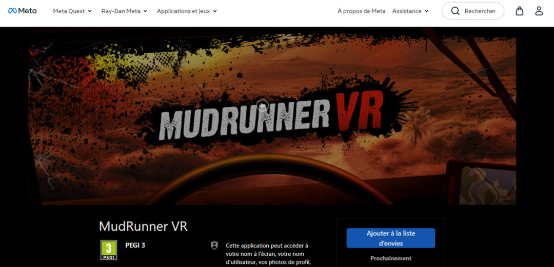 MudRunner VR : Simulateur de véhicules tout-terrain en VR