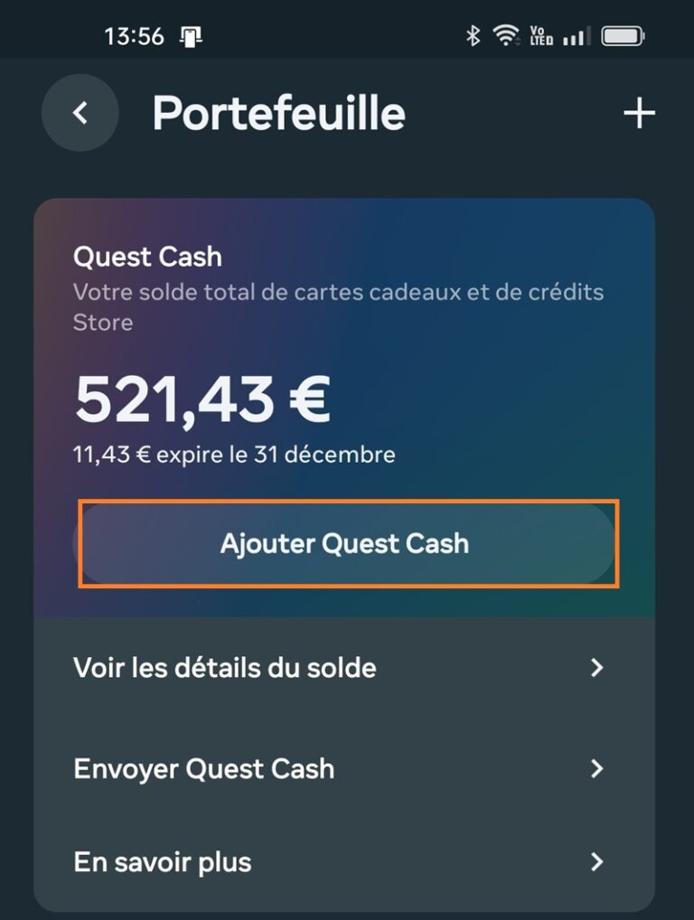 Quest Cash : le nouveau système de crédit pour les jeux Meta