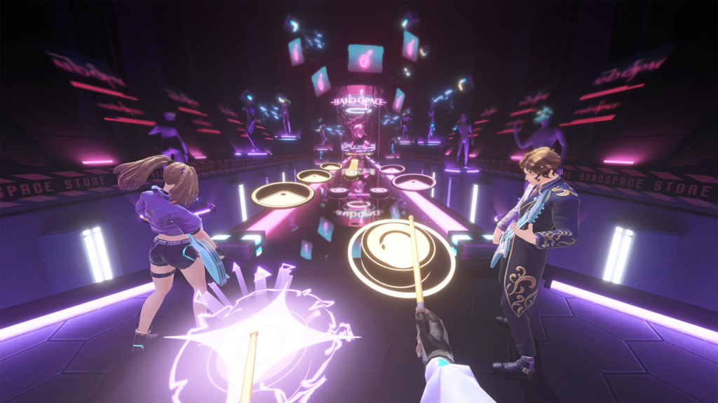 Band Space un Rock Band ou Guitare Hero en réalité virtuelle