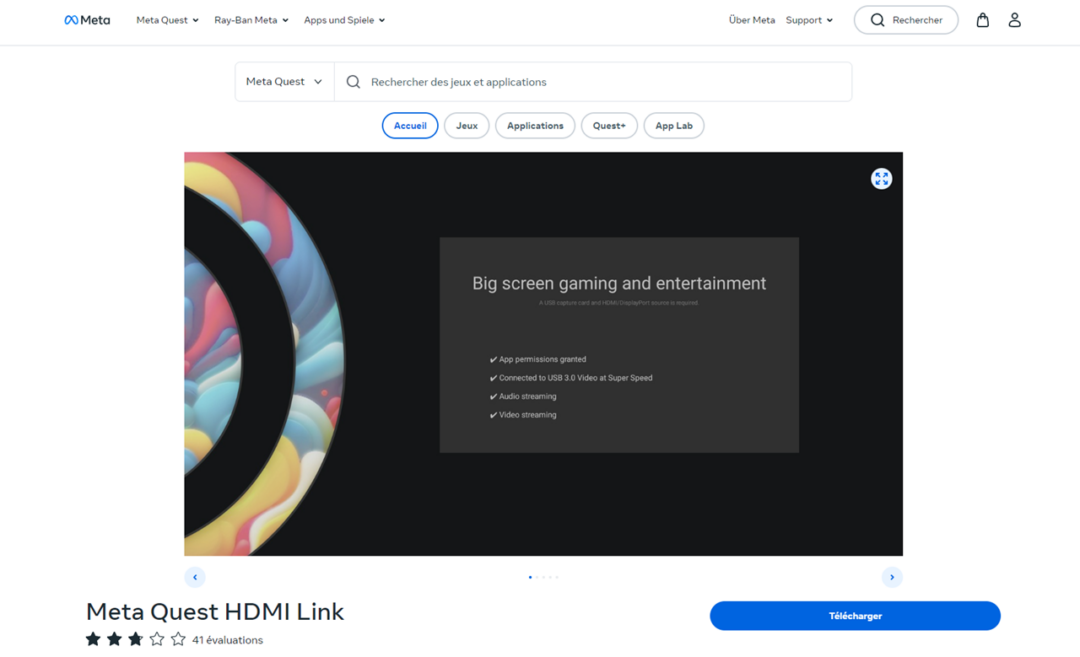 Meta Quest HDMI Link : vos sources HDMI en grand écran