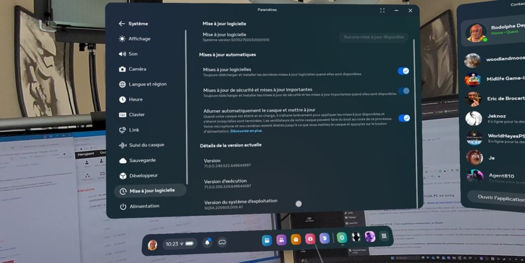 Meta Quest Link PC les excellentes améliorations de la V71