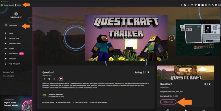QuestCraft 6.0 le véritable Minecraft en réalité virtuelle